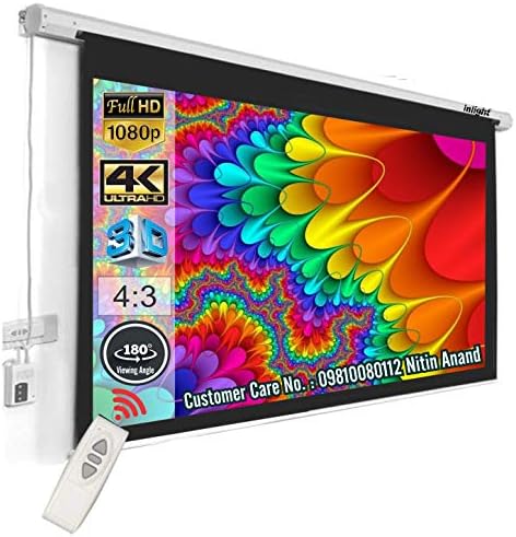 Projector Screen, White Projector Screen, 16:9 No Crease Home Theater ...