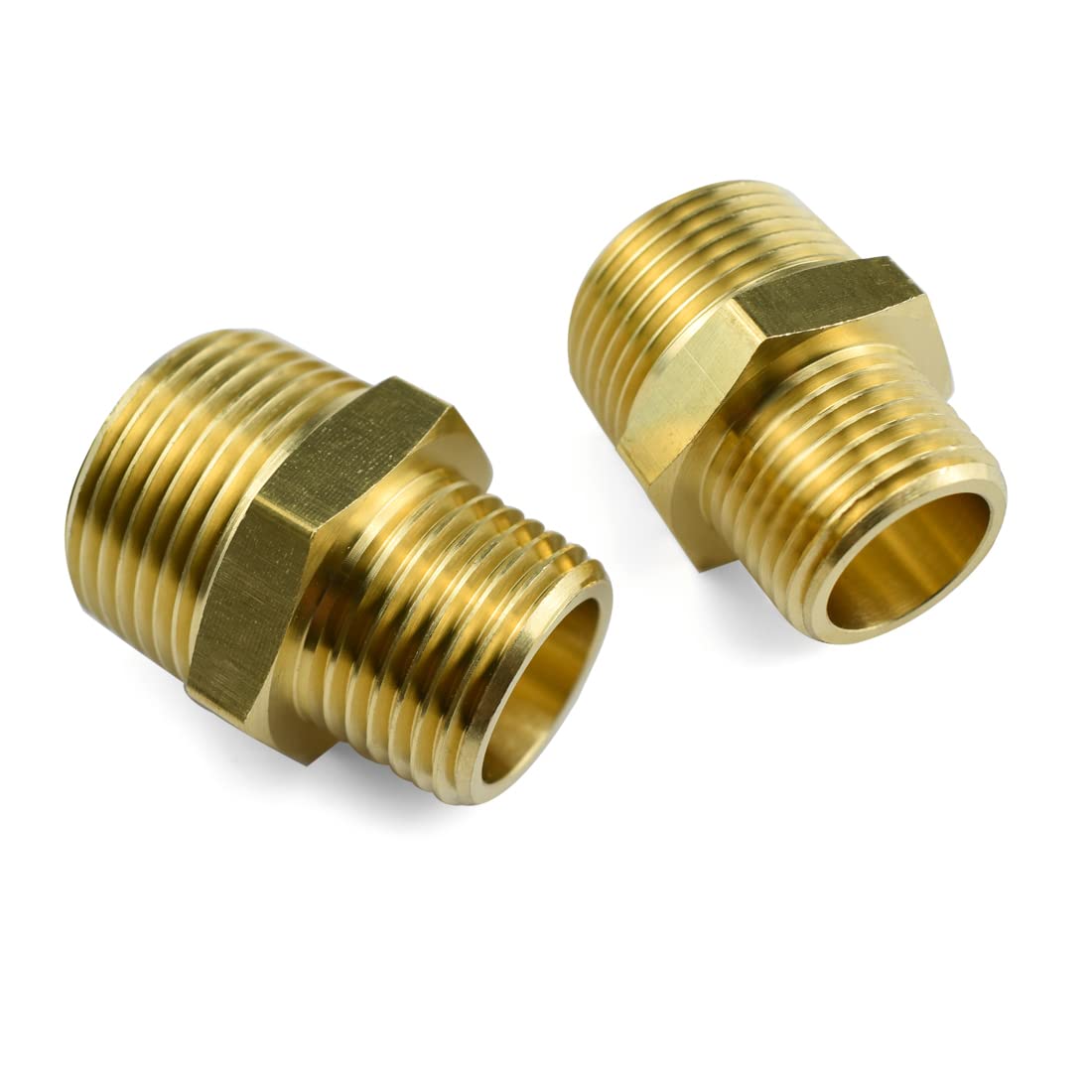 Buy SDTC Tech 2-Pack Brass Pipe Fitting 3/4-Inch NPT Male Thread to 1/2 ...