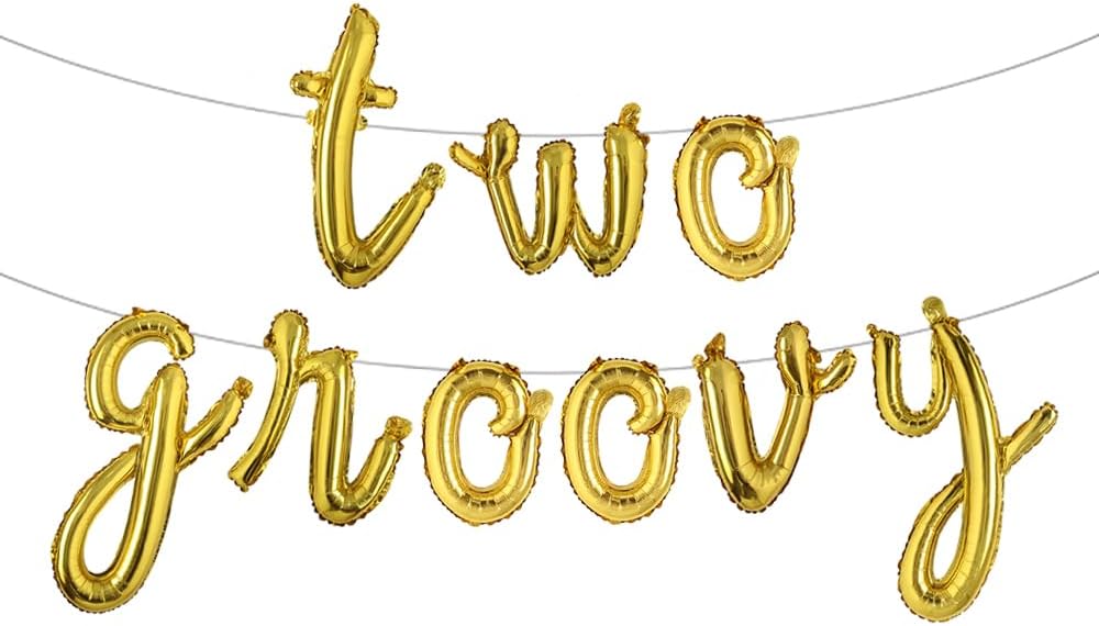 Amazon.com: Two Groovy Balloons Party Decorations Foil Letter Balloons ...