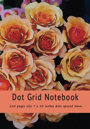Dot Grid Notebook 120 pages size 7 x 10 inches dots spaced 5mm.: Black ...