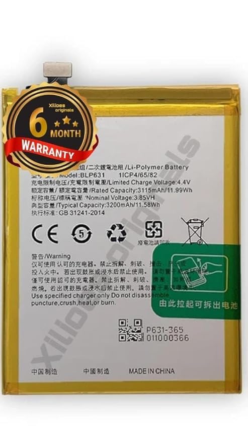 XILIOES ORIGINALS® BLP631 Battery for Oppo F3 / F5 / A77 /CPH1723 ...