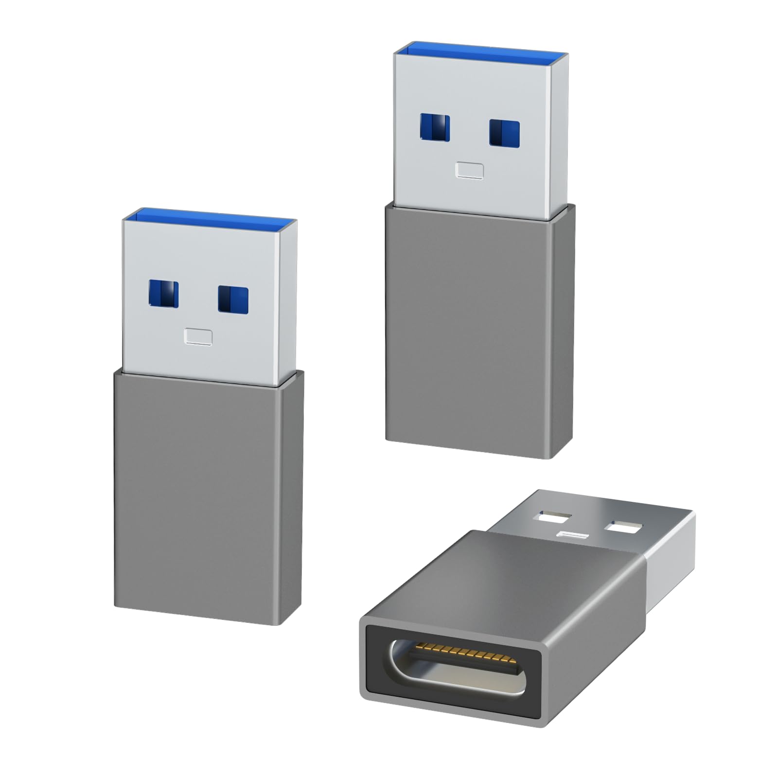 Amazon.com: USB to USB C Adapter 3 Pack,Type C Female to A Male Charger ...