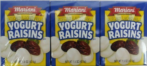 Amazon.com: Mariani, Yogurt Raisins, 6 Count, 1.5 oz. Boxes (Pack of 6 ...