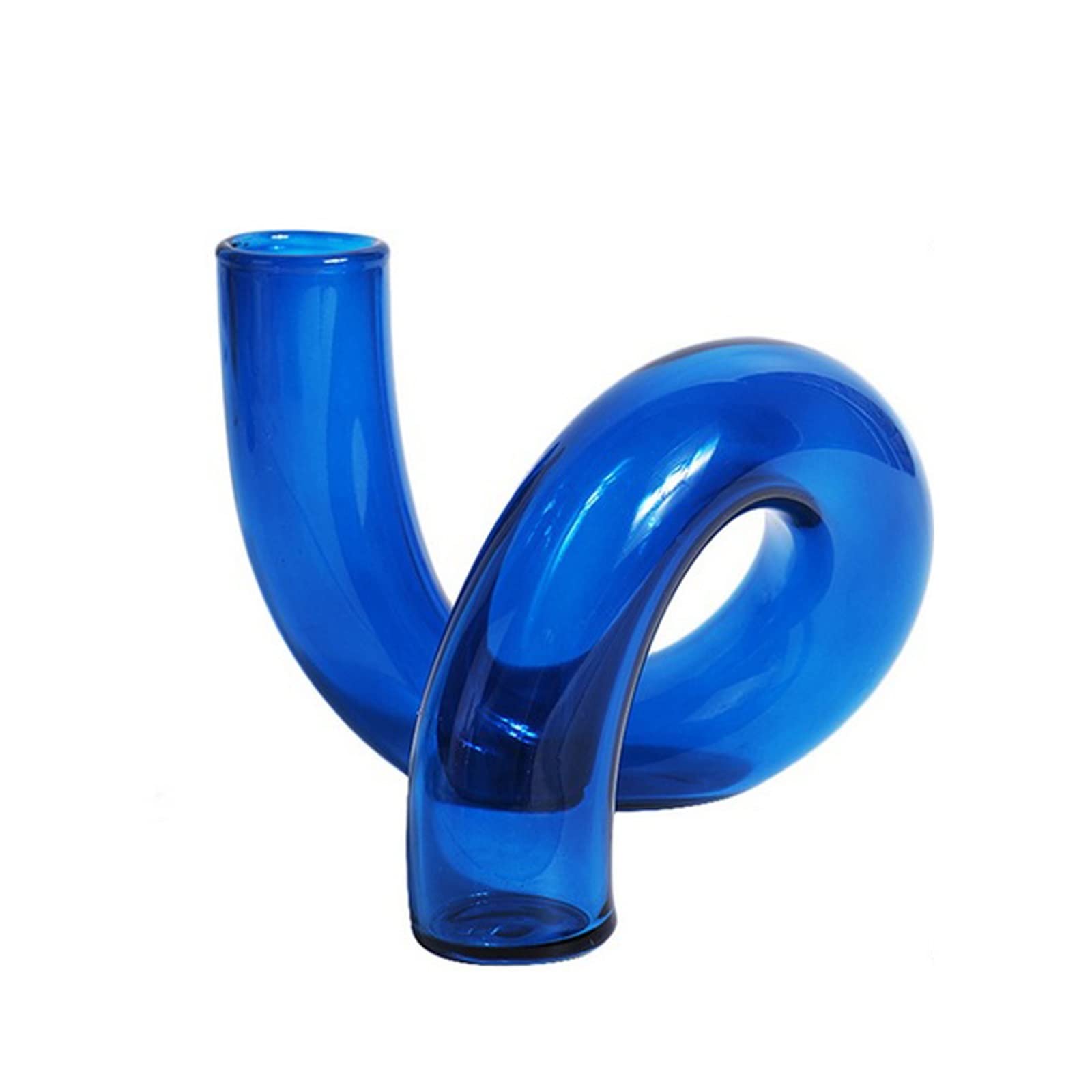 Amazon.com: Clear Twist Pipe-shaped Ceramic Flower Vase, Scandinavian ...