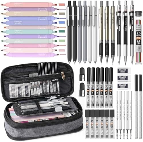 Amazon.com: Nicpro 50 PCS School Supplies Stationary Set with Pencil ...