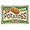 Amazon.com: AOYEGO Potatoes Tin Sign,Farm Fresh Organic Food Vintage ...