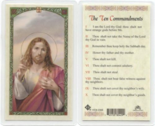 St. Francis Imports Holy Prayer Cards For the Ten Commandments in ...