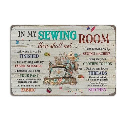 Amazon.com: Personalized Sewing Room Sign, Sewing Metal Sign for Sewing ...