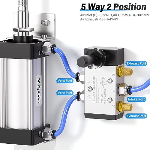 Snapklik.com : 3/8NPT 5 Way 2 Postion Air Hand Lever Operated Valve ...