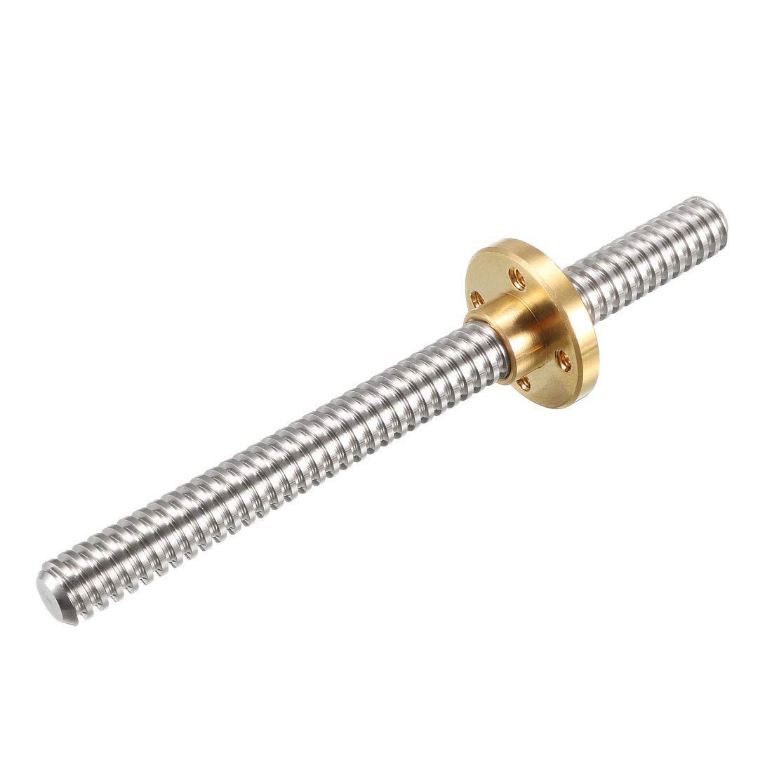 uxcell 100mm Length T8 8mm Dia Lead Screw Rod,4 Lead Stainless Steel ...