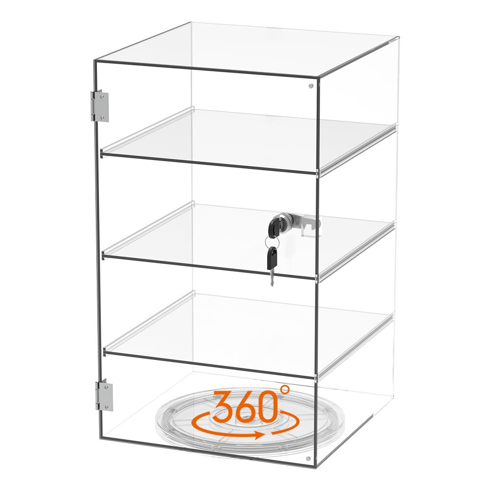 Amazon.com: Clear Acrylic Countertop Display Case: 4-Tier Showcase with ...