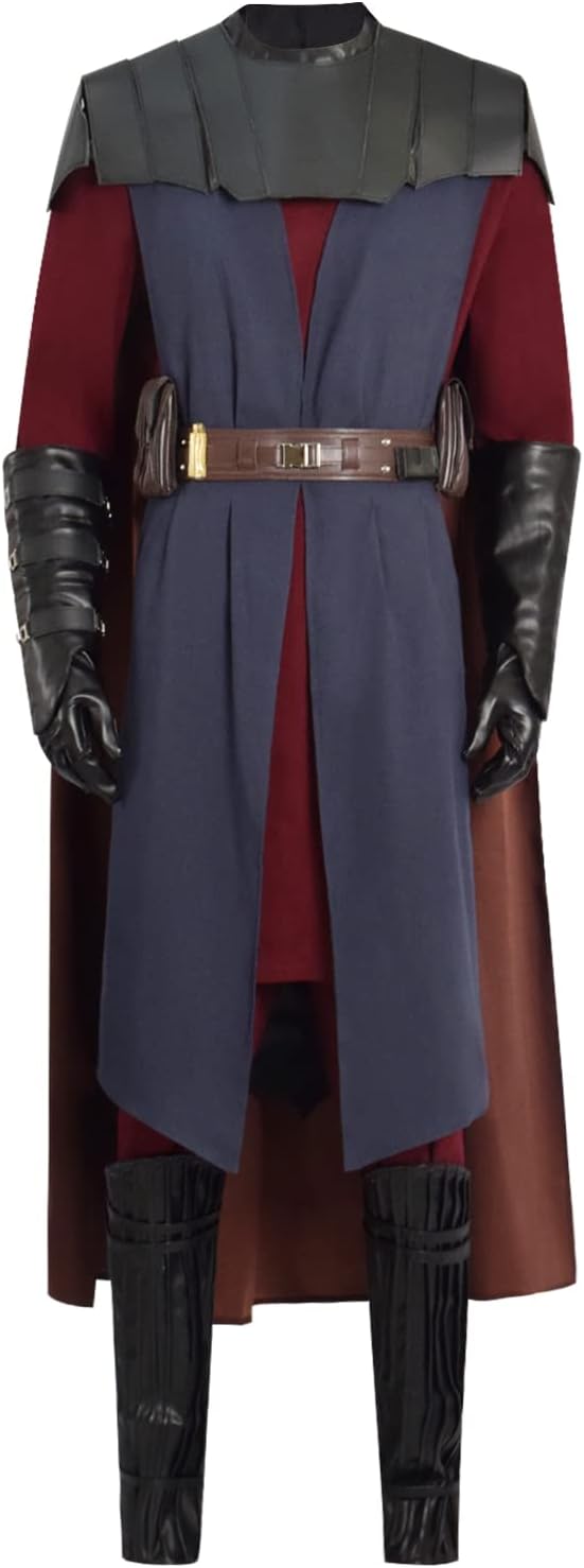 Amazon.com: Adult Anakin Skywalker Cosplay Costume Men Deluxe Jedi ...