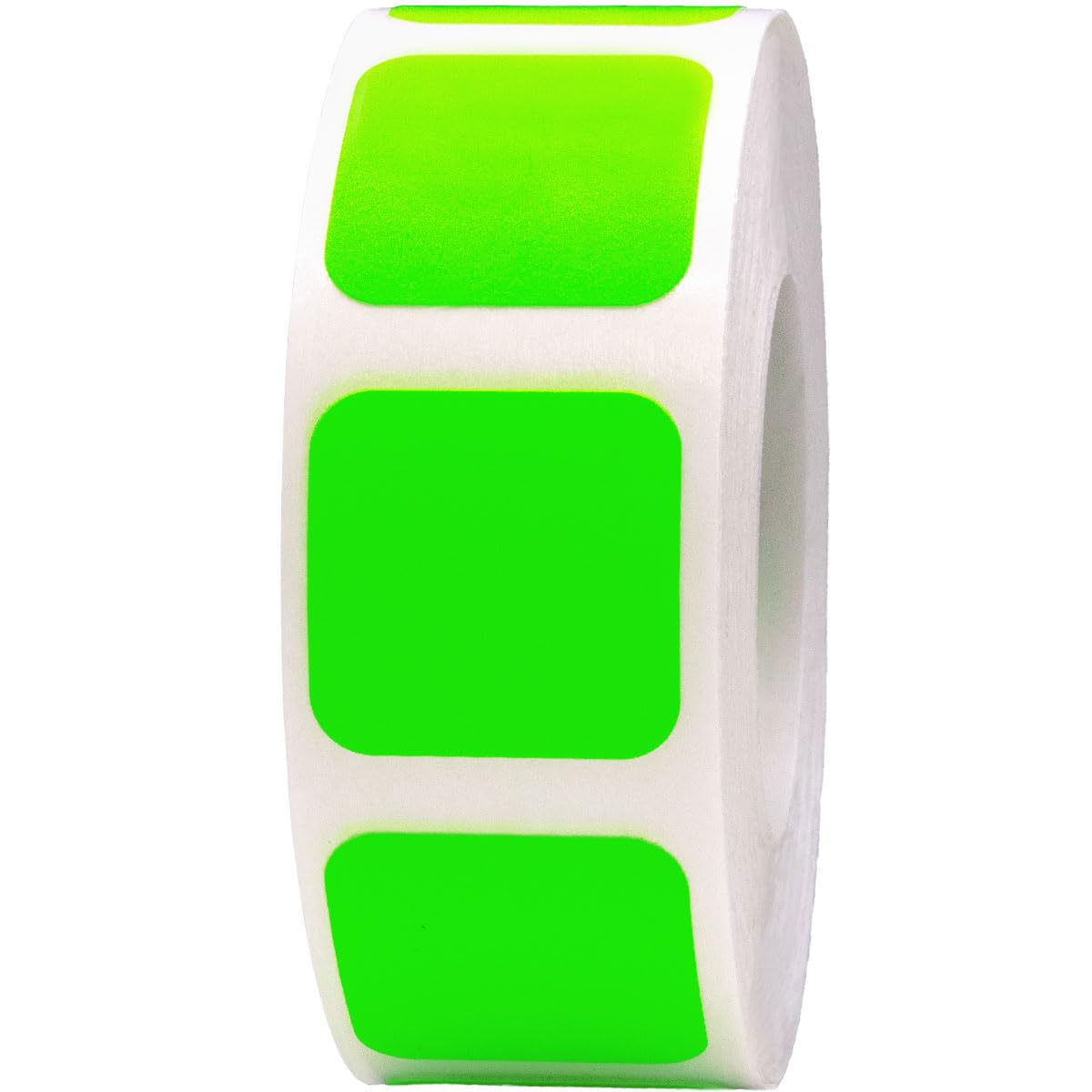 Amazon.com : Fluorescent Green Square Color Coding Labels for ...