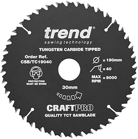 Trend CraftPro TCT Sawblades Triple Pack for Wood, 165mm Diameter, 20mm ...