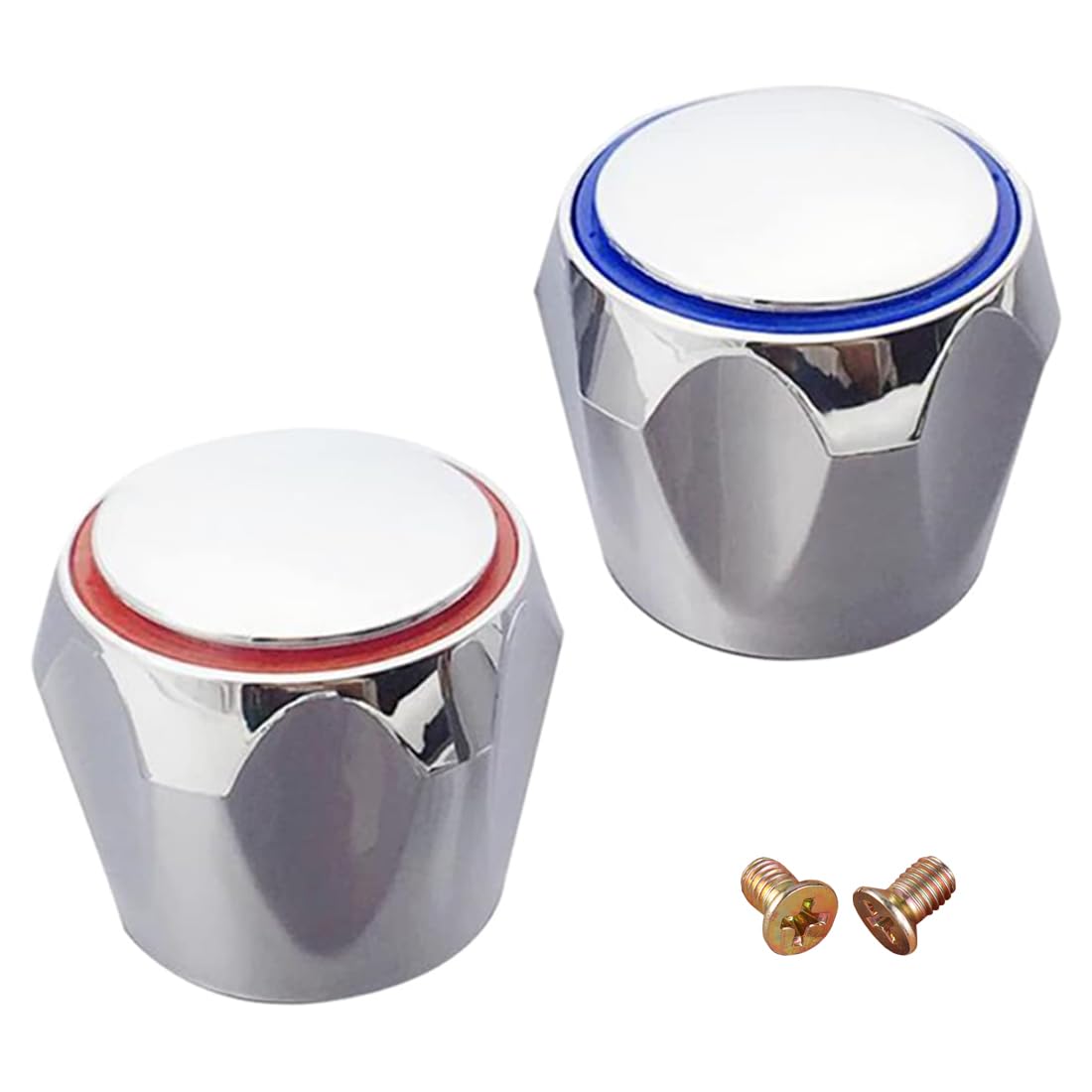 FiTspi 2Pcs Replacement Cold & Hot Tap Top Head Covers Bathroom Kitchen ...