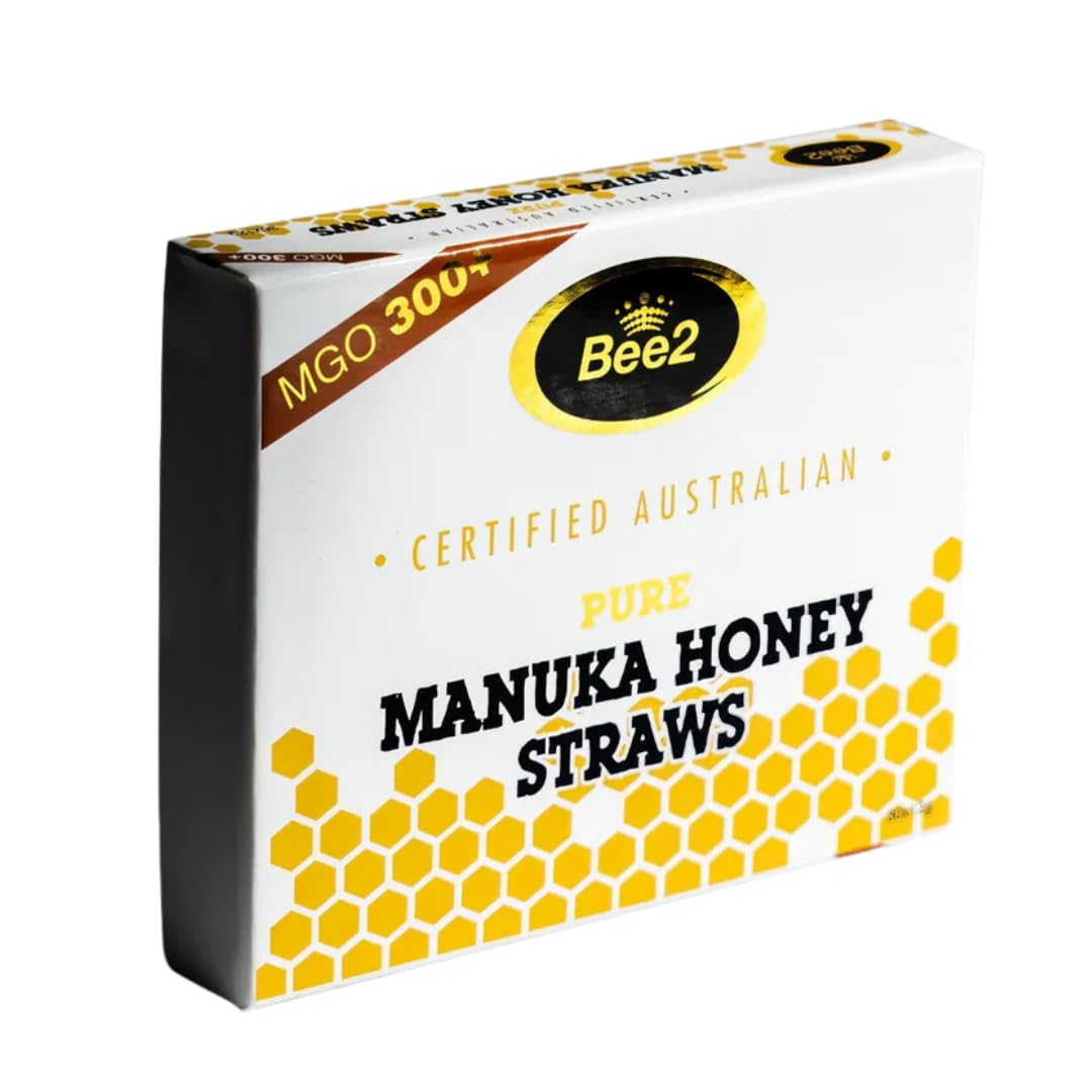 Amazon.com : Bee2 Premium MGO 300+ 100% Raw Organic Manuka Honey Sticks (Equiv. to UMF 10+) 0 ...