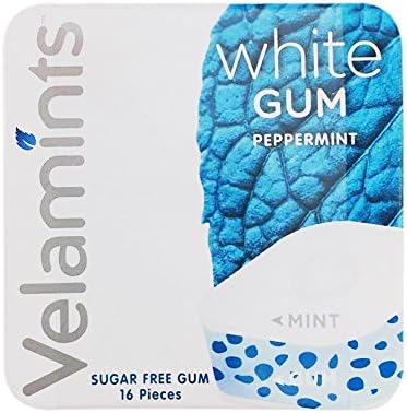 Amazon.com: Velamints New Sugar Free White Peppermint Gum Tin (Pack of ...