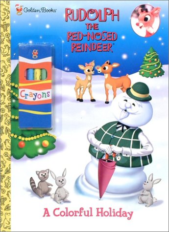 Rudolph: A Colorful Holiday (Color Plus Crayons): Golden Books ...