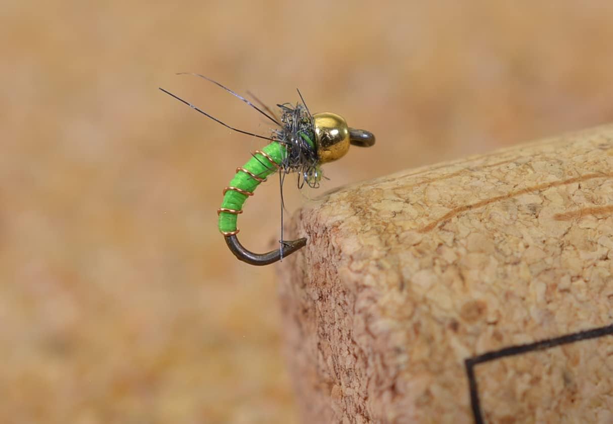 Amazon.com : 12 Flies Beadhead Caddis Larva Fishing Flies - Mustad ...