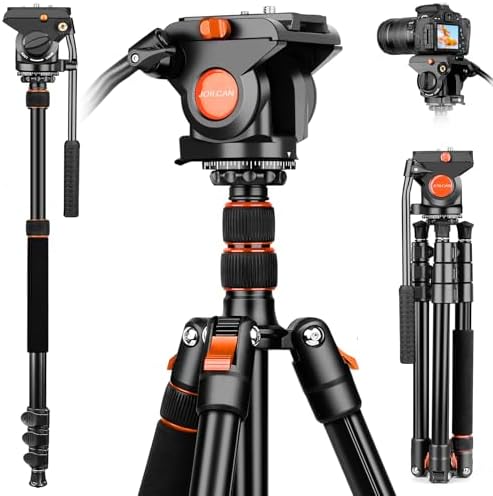 JOILCAN Heavy Duty Camera Tripod 72", Aluminum Camera Video Tripod ...