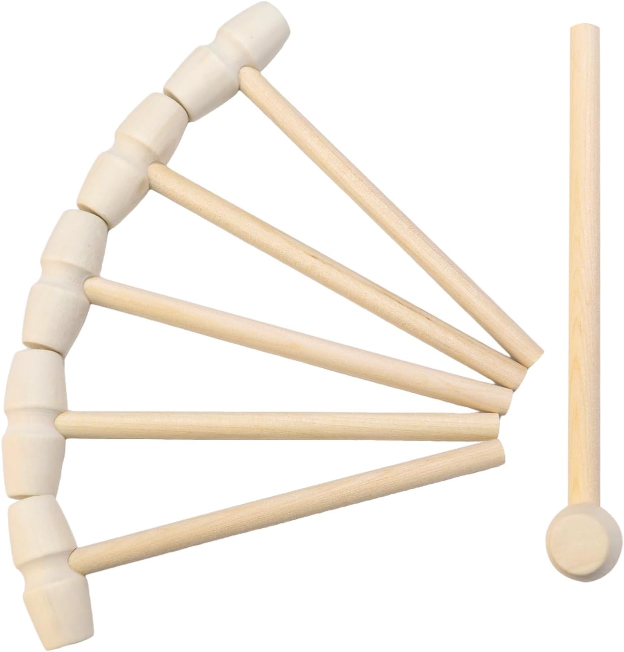 Amazon.com: Camac 6 Pcs Multi-Purpose Wooden Hammers Set for Chocolate ...