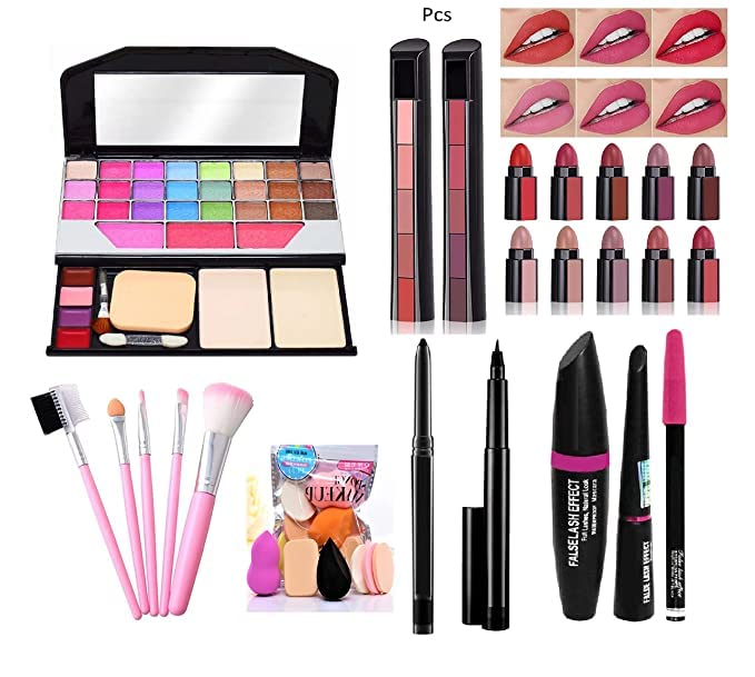 Glowhouse FACE MAKEUP COMBO (TYA 6155 MAKEUP KIT + 5 PC MAKEUP BRUSH+ 2 ...