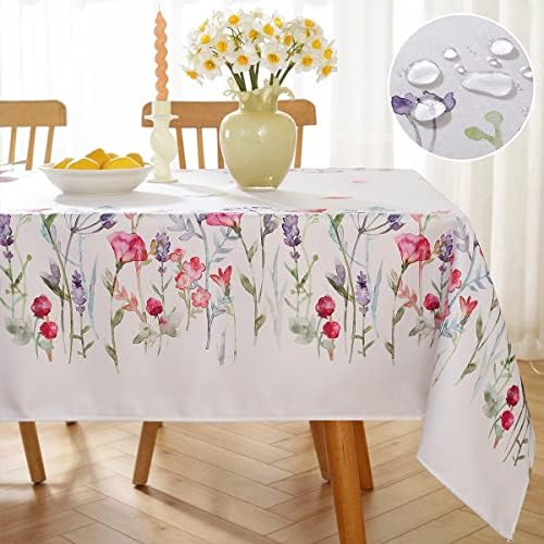 Vintage Floral Rectangle Tablecloth Shabby Chic Flower Table Cloth ...