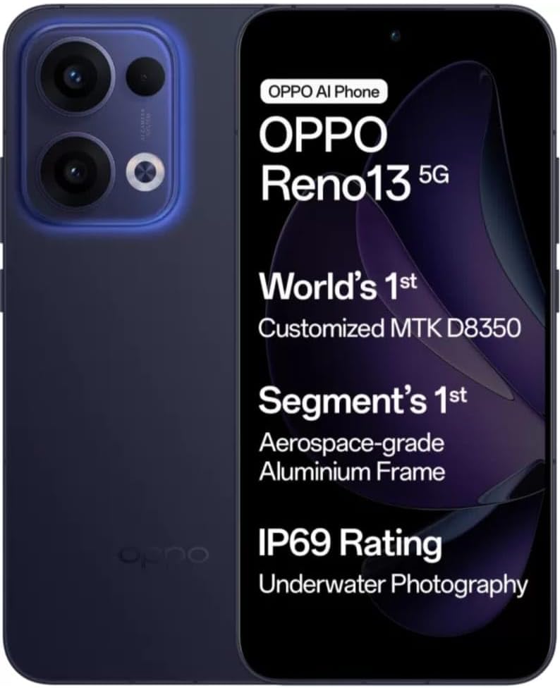 Oppo Reno13 5G (Luminous Blue, 256 GB) (8 GB RAM) : Amazon.in: Electronics