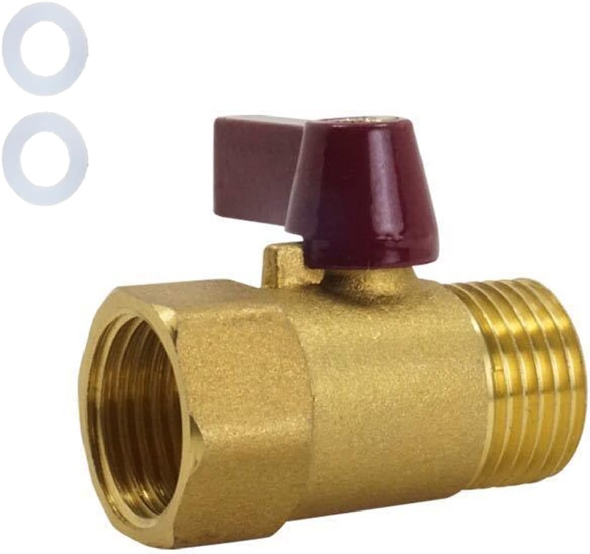 Amazon.com: Decohomeforu 1/2 inch Brass Ball Valve, DN15 Full Port ...