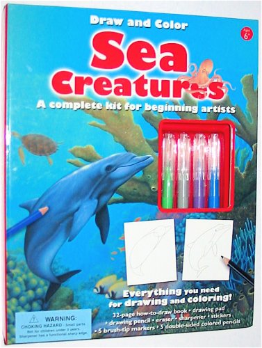 Draw and Color Sea Creatures: A Complete Kit for Beginning Artists ...