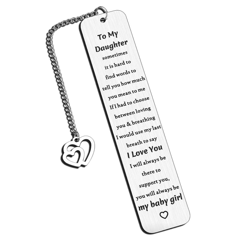 to My Daughter Bookmark Gifts from Mom Dad Inspirational Encouragement ...