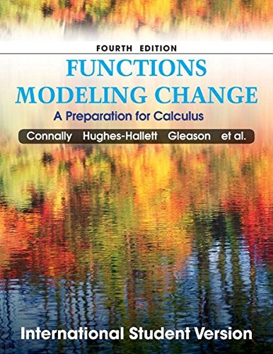 Functions Modeling Change: A Preparation for Calculus: Connally, Eric: 9780470910405: Amazon.com ...