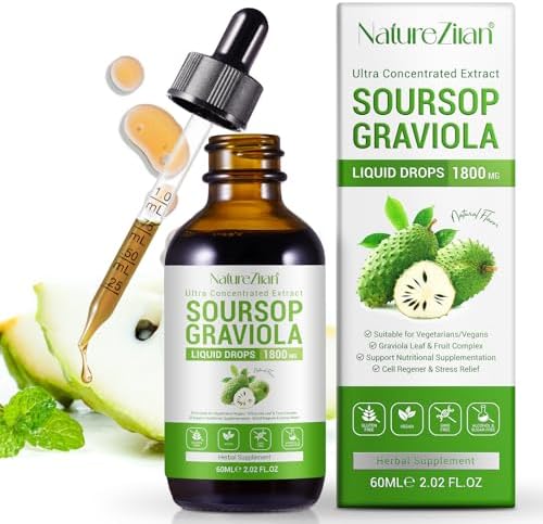 Amazon.com: (2 Pack) Soursop Graviola Leaf Extract Liquid Drop Plus ...