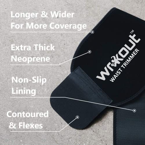 Buy WRKOUT Sweat Belt for Women & Men Gym Workout Waist Trimmer Slim ...