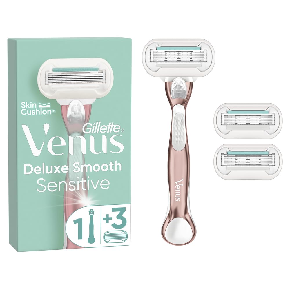 Gillette Venus Deluxe Smooth Sensitive Women's Razor, 3 Razor Blade ...