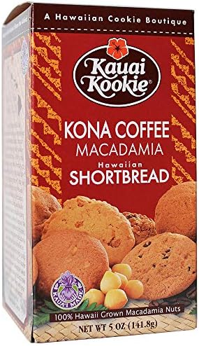 Amazon.com : Kauai Kookies Kauai Kona Coffee Macadamia, 5 oz. : Butter ...