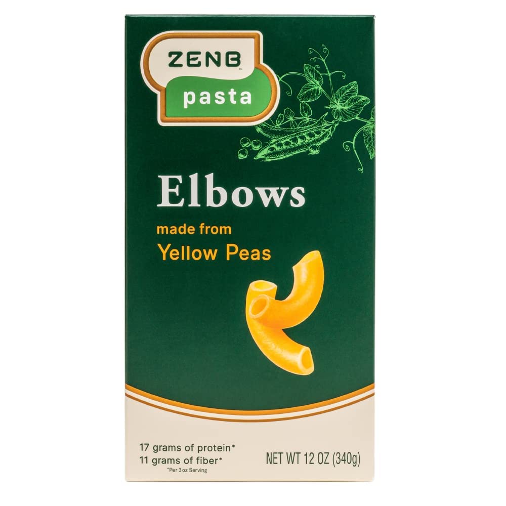 Amazon.com : ZENB Plant Based Pasta, Made From 100% Yellow Peas, Gluten Free, Elbows, 12 oz ...