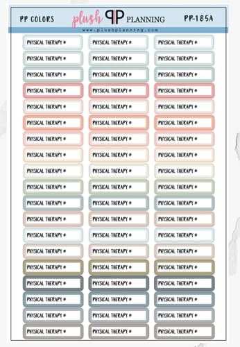 Amazon.com: Physical Therapy Label Tracker Planner Stickers (PP Colors ...