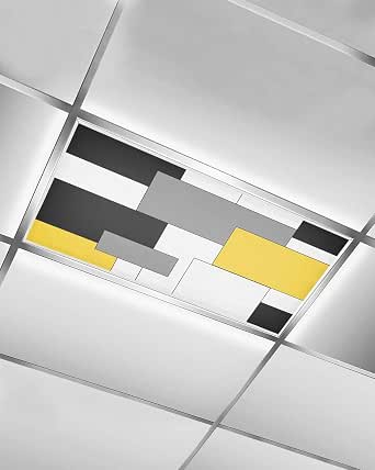 Fluorescent Light Covers Abstract Square Magnetic Light Filters Black ...