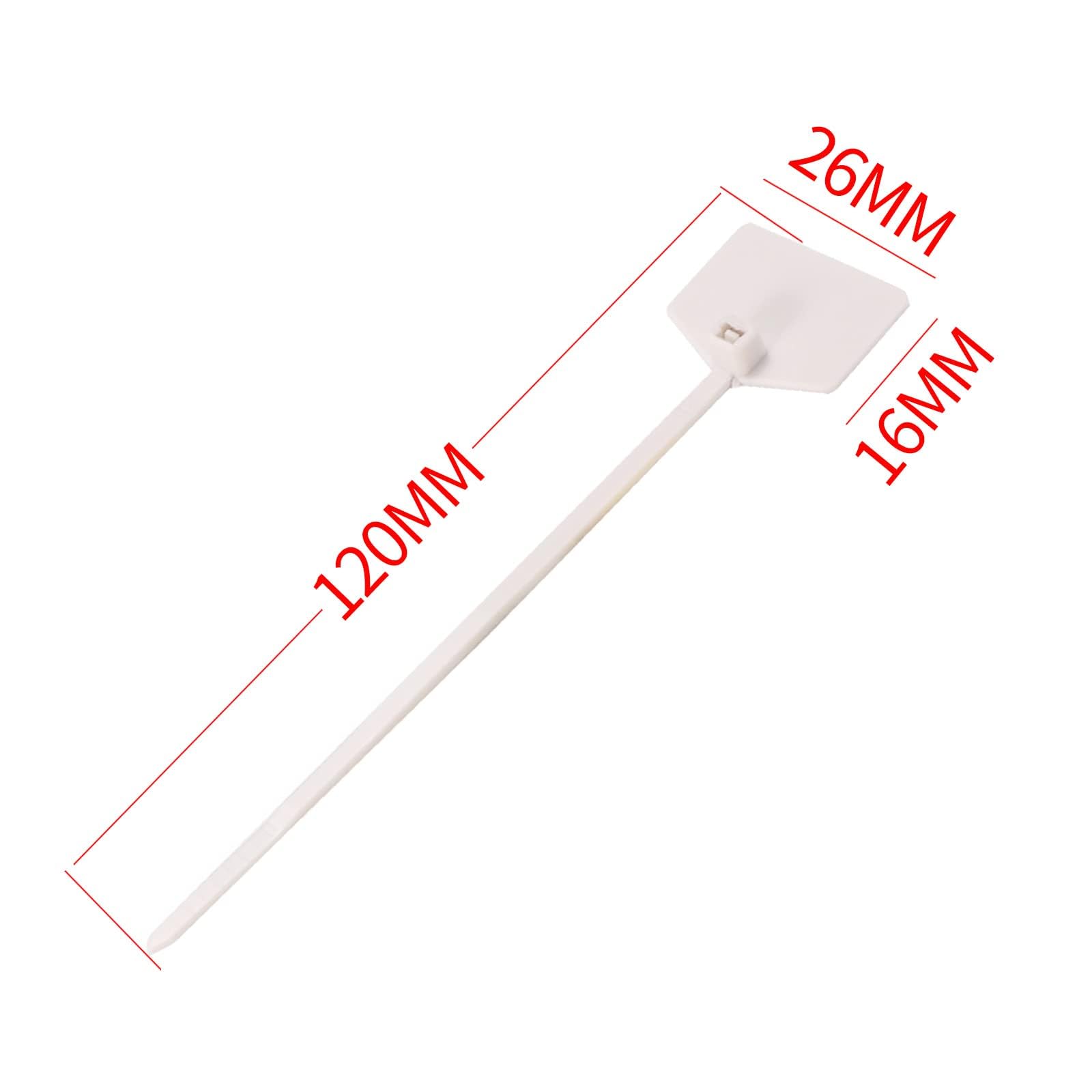 Snapklik.com : 4 In Marker Nylon Cable Ties, Plastic Water Proof Tags ...
