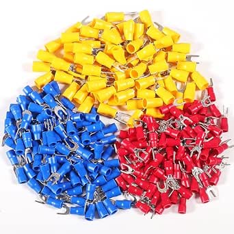 Amazon.com: 500pcs Fork Spade Connector 16-14 AWG Fork Terminal ...