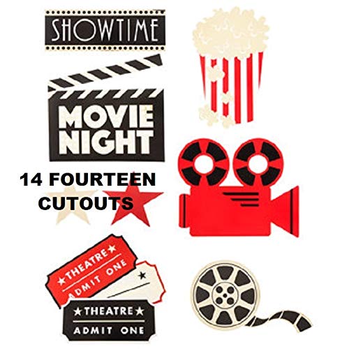 Amazon.com: Movie Night Cut-Outs Party Supplies Decoration Special ...