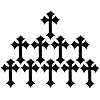 Amazon.com: XUNHUI 10PCS Patch Black Cross Embroidered Applique Iron on ...