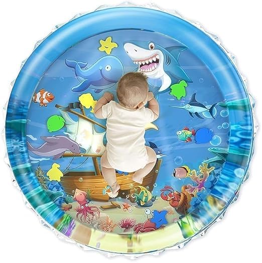 Baby Kids Water Play Mat Toys Inflatable Tummy Time Leakproof Water ...