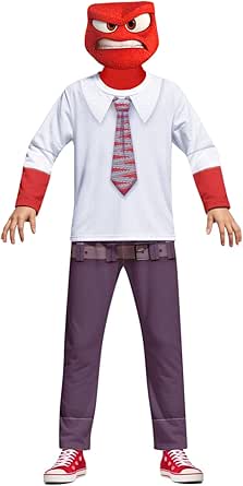 Inside Out 2 Costume Anger Cosplay Boys Fancy Dress Up Set Halloween ...