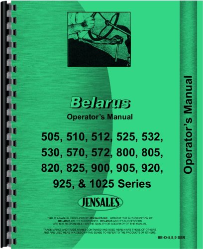 Belarus 900 Tractor Operators Manual | Amazon.com.br