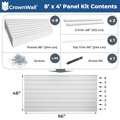 Snapklik.com : CrownWall PVC Slat Wall Panels Garage Wall And Home ...