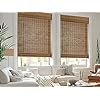 Amazon.com: LazBlinds Cordless Bamboo Roman Shades, Light Filtering ...