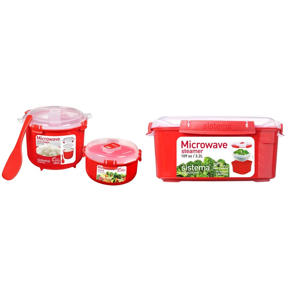 Sistema Microwave Rice Cooker (2.6L) & Round Microwave Food Container ...