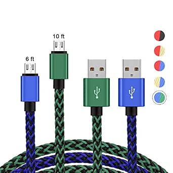Amazon.com: 2 Pack PS4 Controller Charging Cable,Zwirelz Charging Cable ...